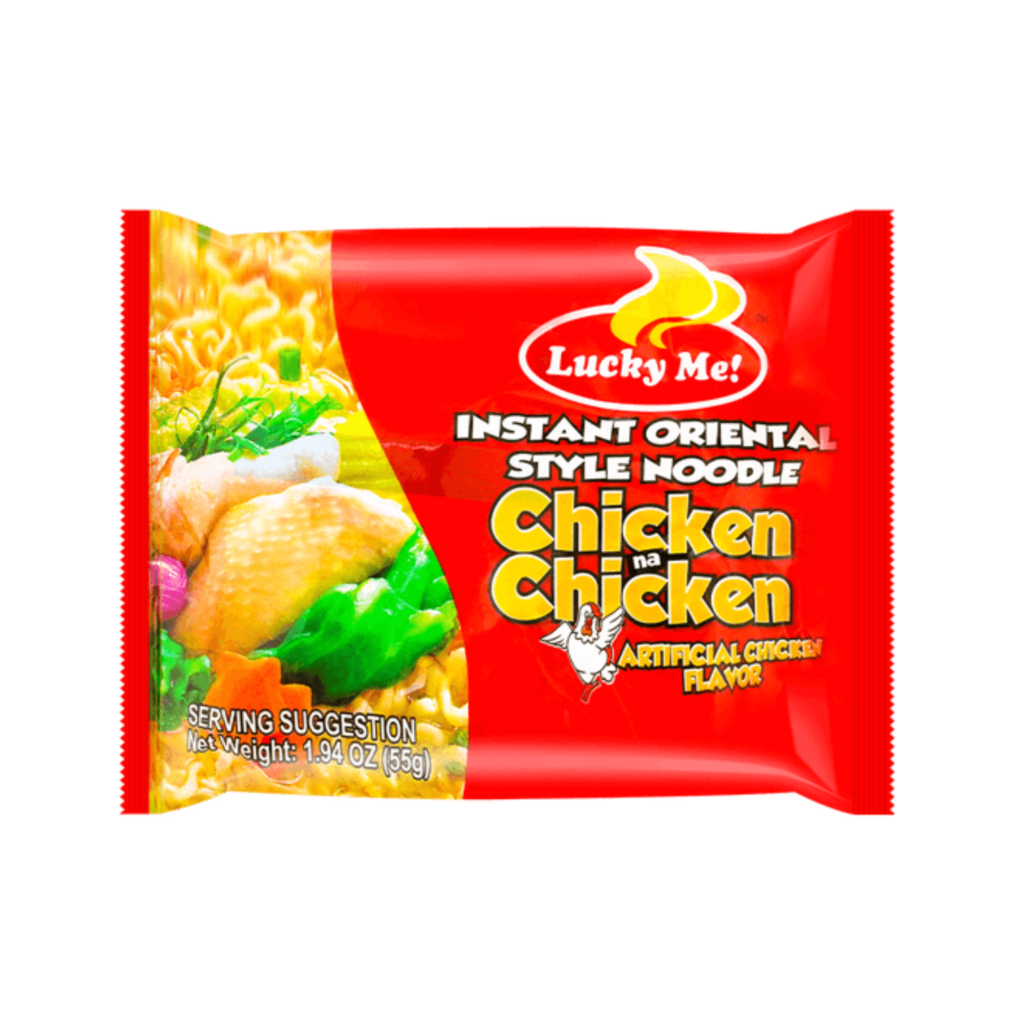 Lucky Me Instant Oriental Style Noodle Chicken Flavor, 55g ...