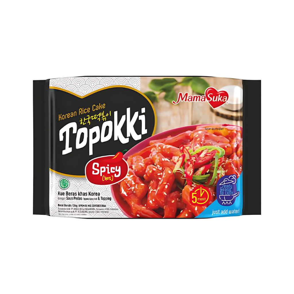 Mamasuka Topokki Spicy Korean Rice Cakes (134g) - japanesenkoreanmart