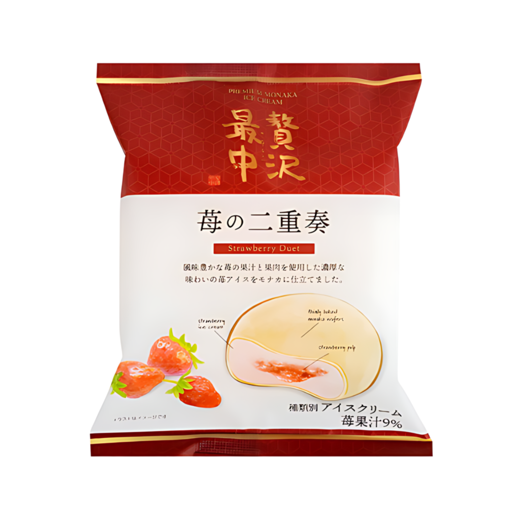 Zeitaku Monaka Strawberry Ice with Strawberry Sauce 120g ...