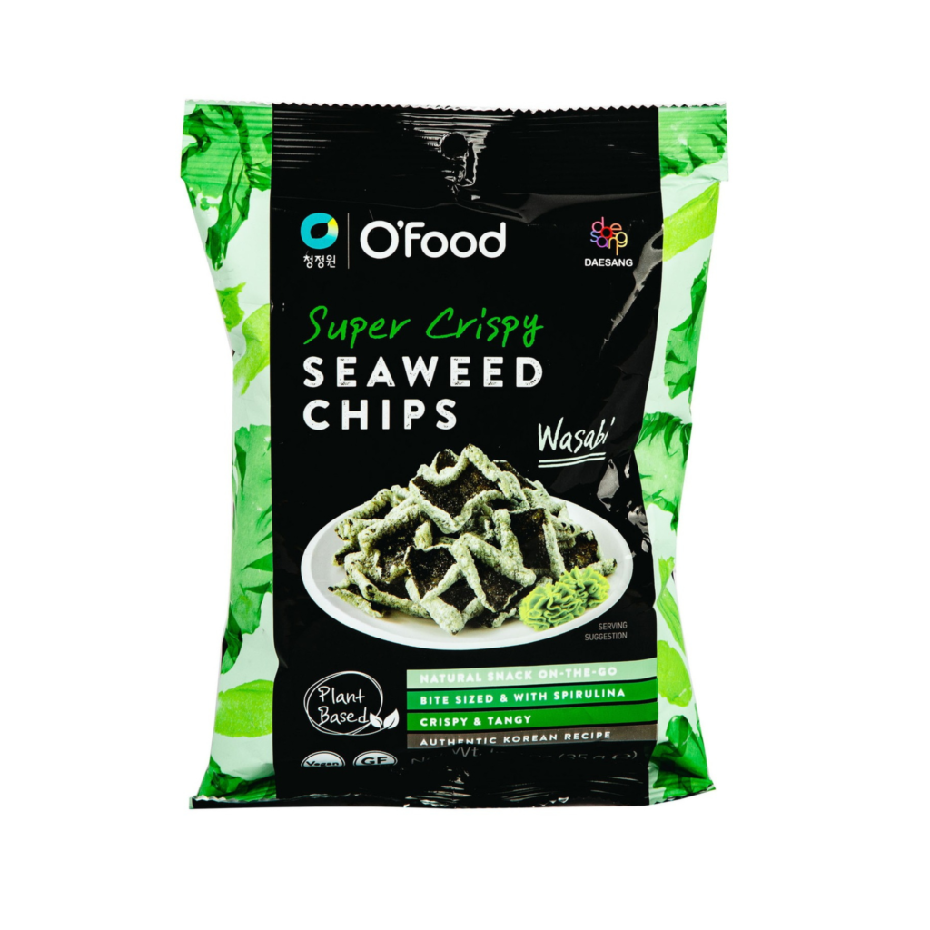 O'Food Super Crispy Wasabi Seaweed Chips – 35g - japanesenkoreanmart