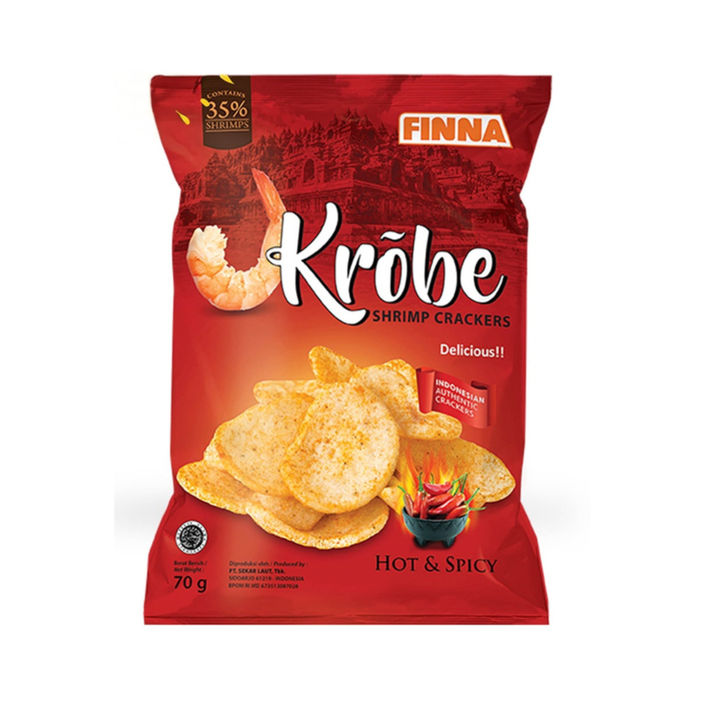 Finna Krobe Shrimp Crackers Hot & Spicy 70g - japanesenkoreanmart